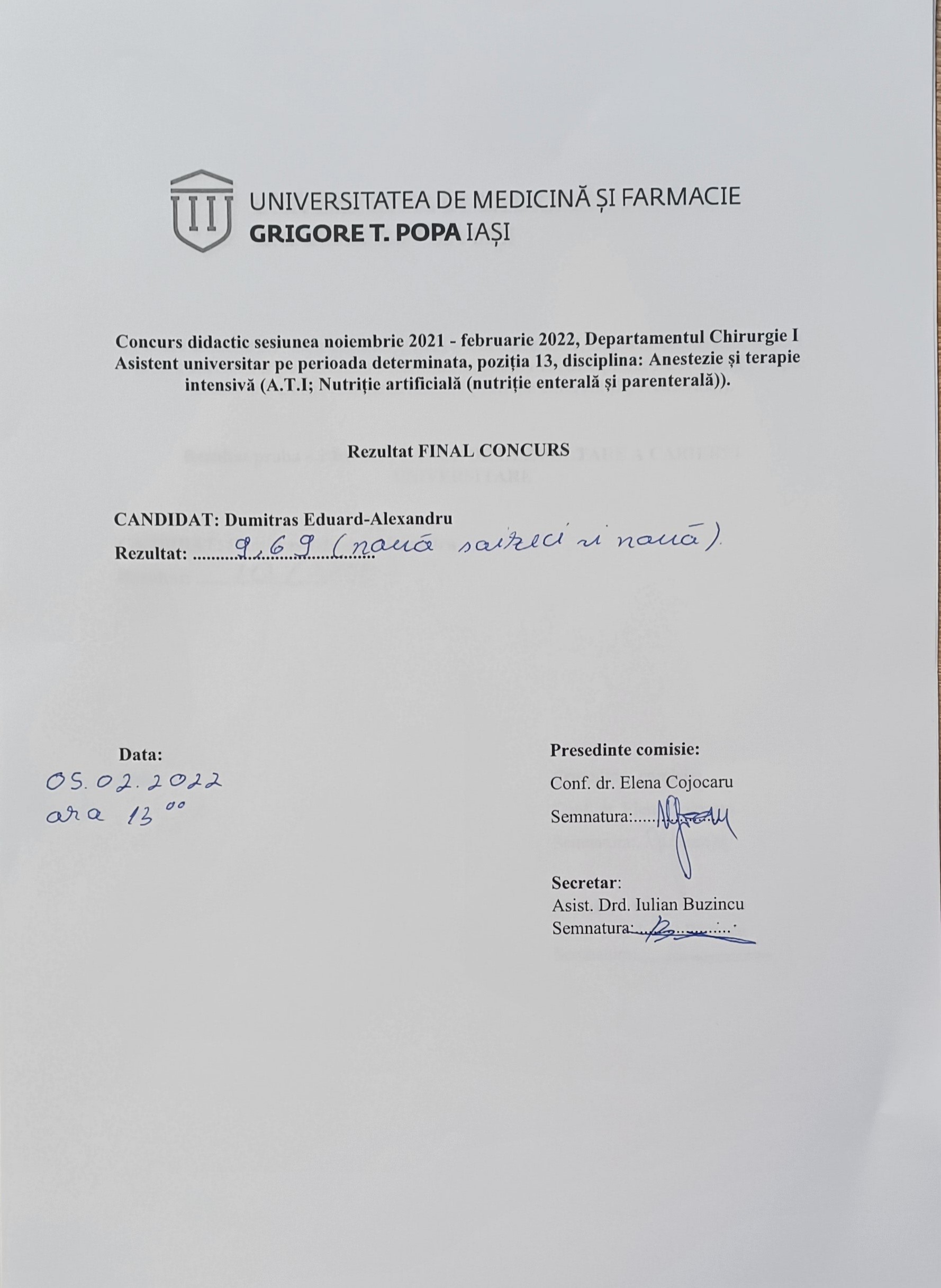 Concursuri didactice - Facultatea de Medicină - sesiunea noiembrie 2021 ...